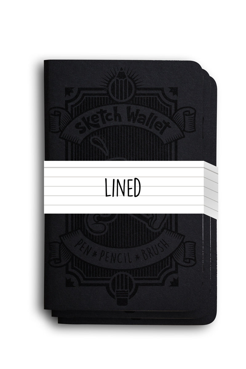 Large Lined Paper Sketchbooks - 3 Pack – Sketch Wallet